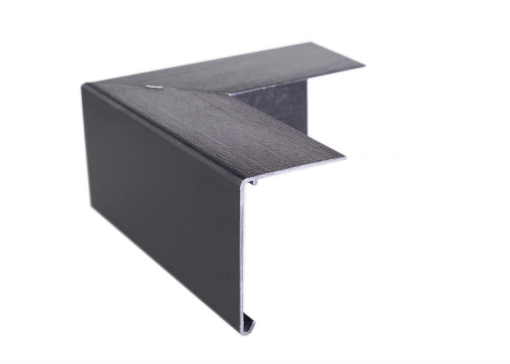 100mm face GRP drip rail x 75mm fixing arm External Corner - Flat ...